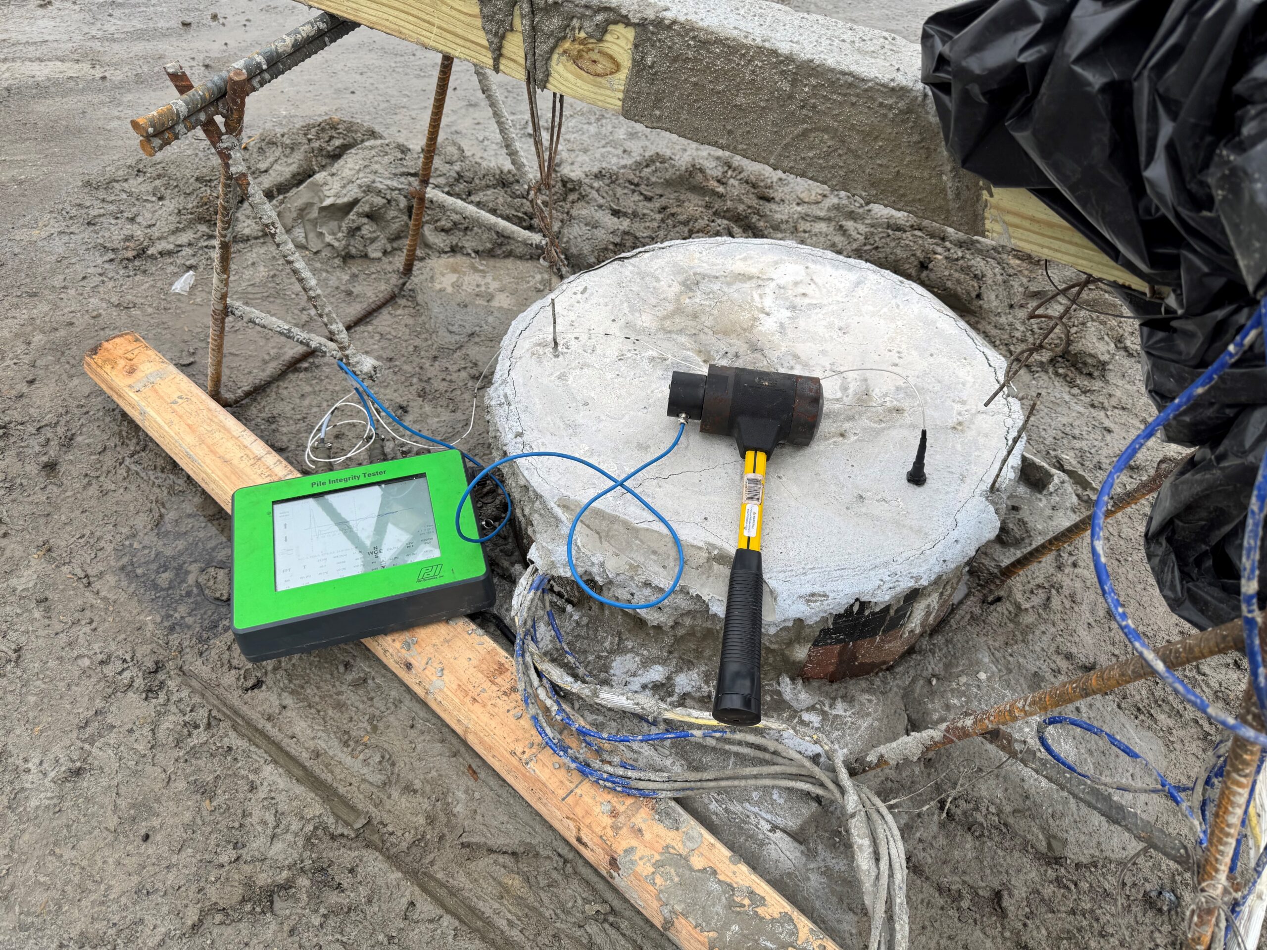 Low Strain Pile Impact Integrity Testing (PIT)