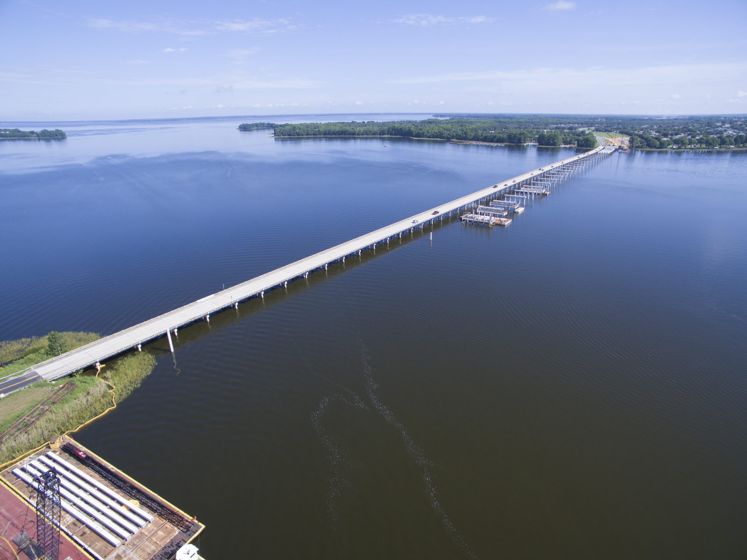 Pile Testing on Little Lake Harris Bridge in Florida